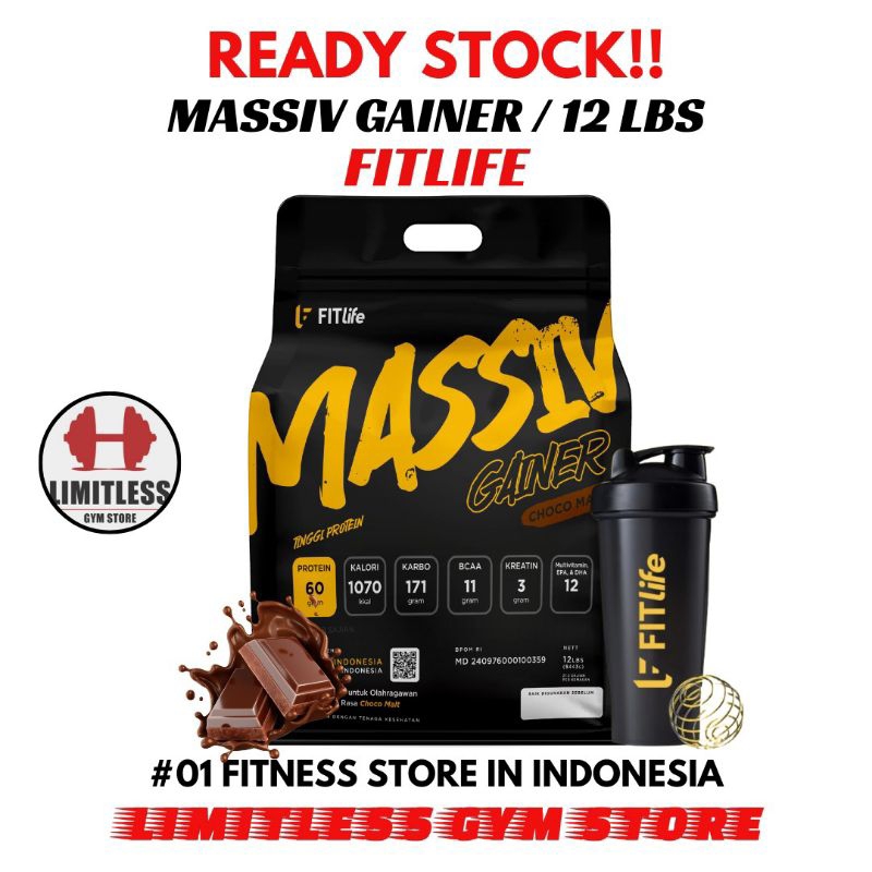Jual Fitlife MASSIV Gainer 12 lbs ( Mpro ) Massiv Mass 12lb BPOM ...