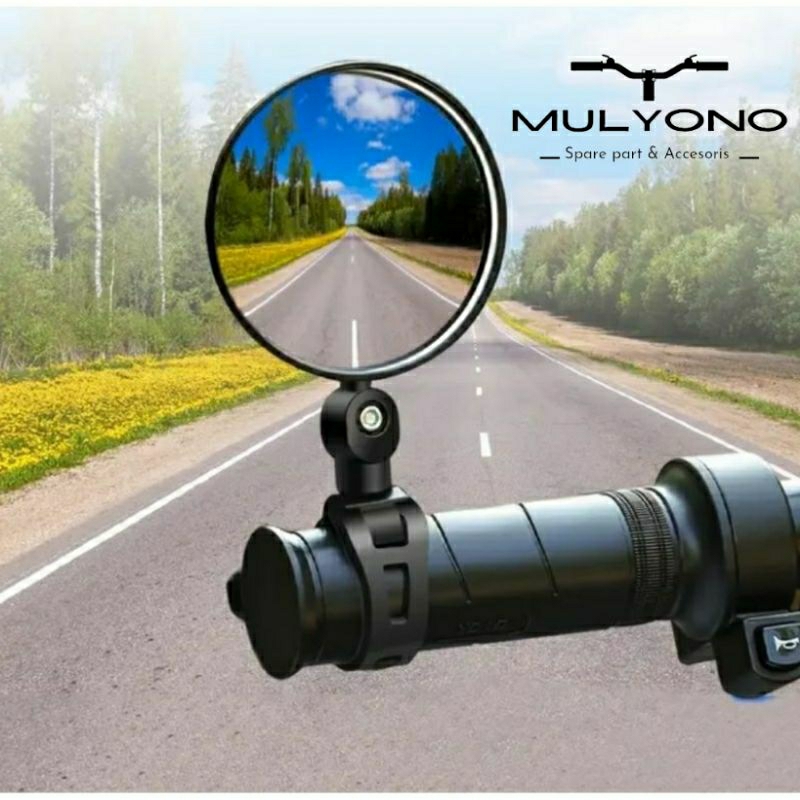 Jual Kaca Spion Sepeda OVAL / Bulat 360 derajat adjustable warna hitam ...