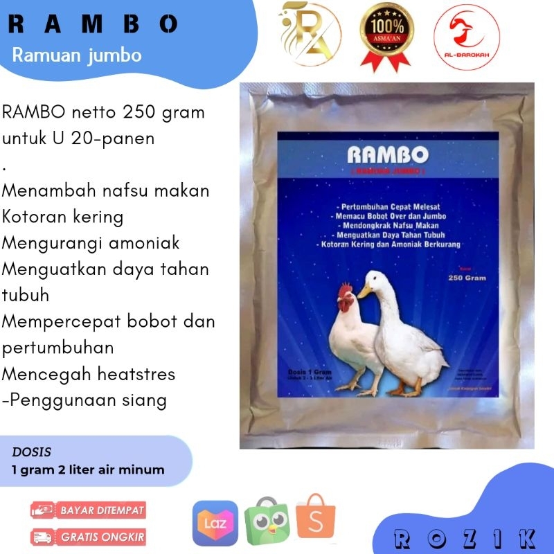 Jual RAMBO vitamin ayam super jumbo | Shopee Indonesia