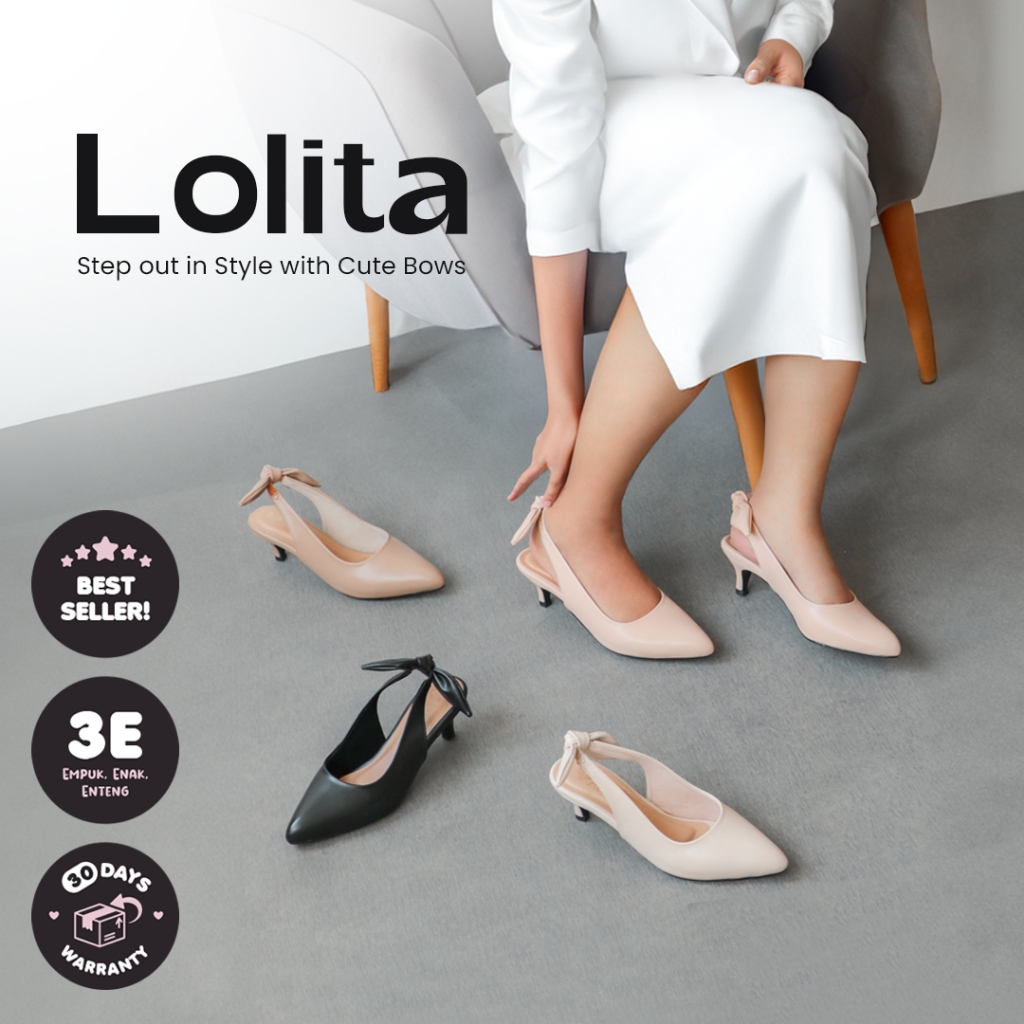 Jual Alivelovearts Lolita Hak 5cm Sepatu Pantofel Kerja Kantor Wanita ...