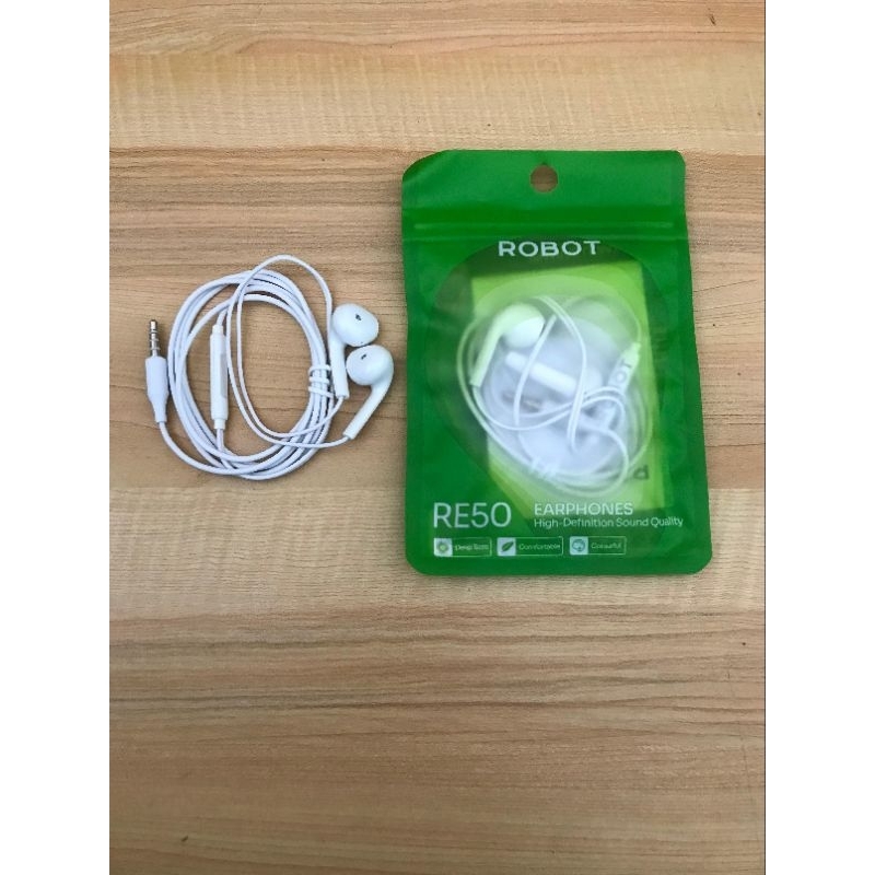 Jual HEADSET ROBOT RE50 WHITE | Shopee Indonesia
