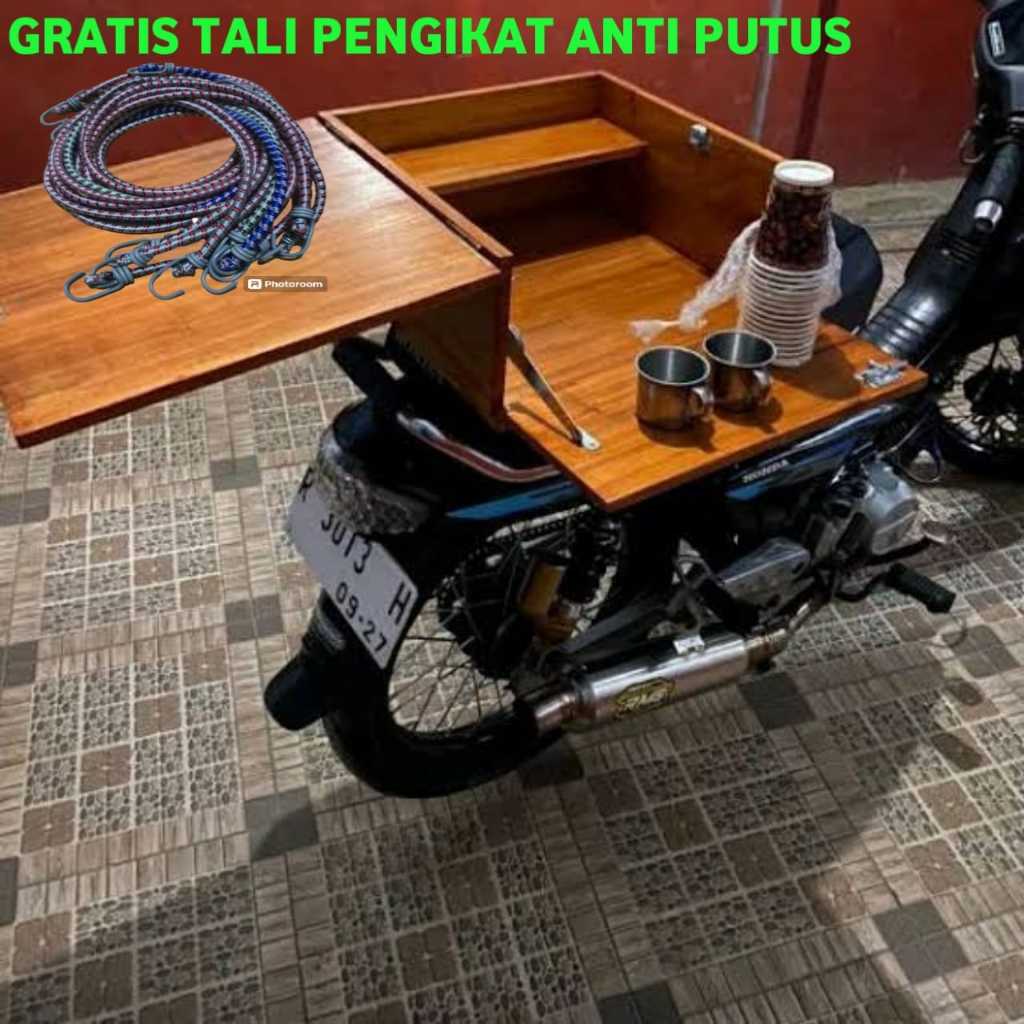 Jual BOX UNTUK JUALAN KOPI KELILING DI MOTOR BAHAN KAYU DAN FINISHING ...