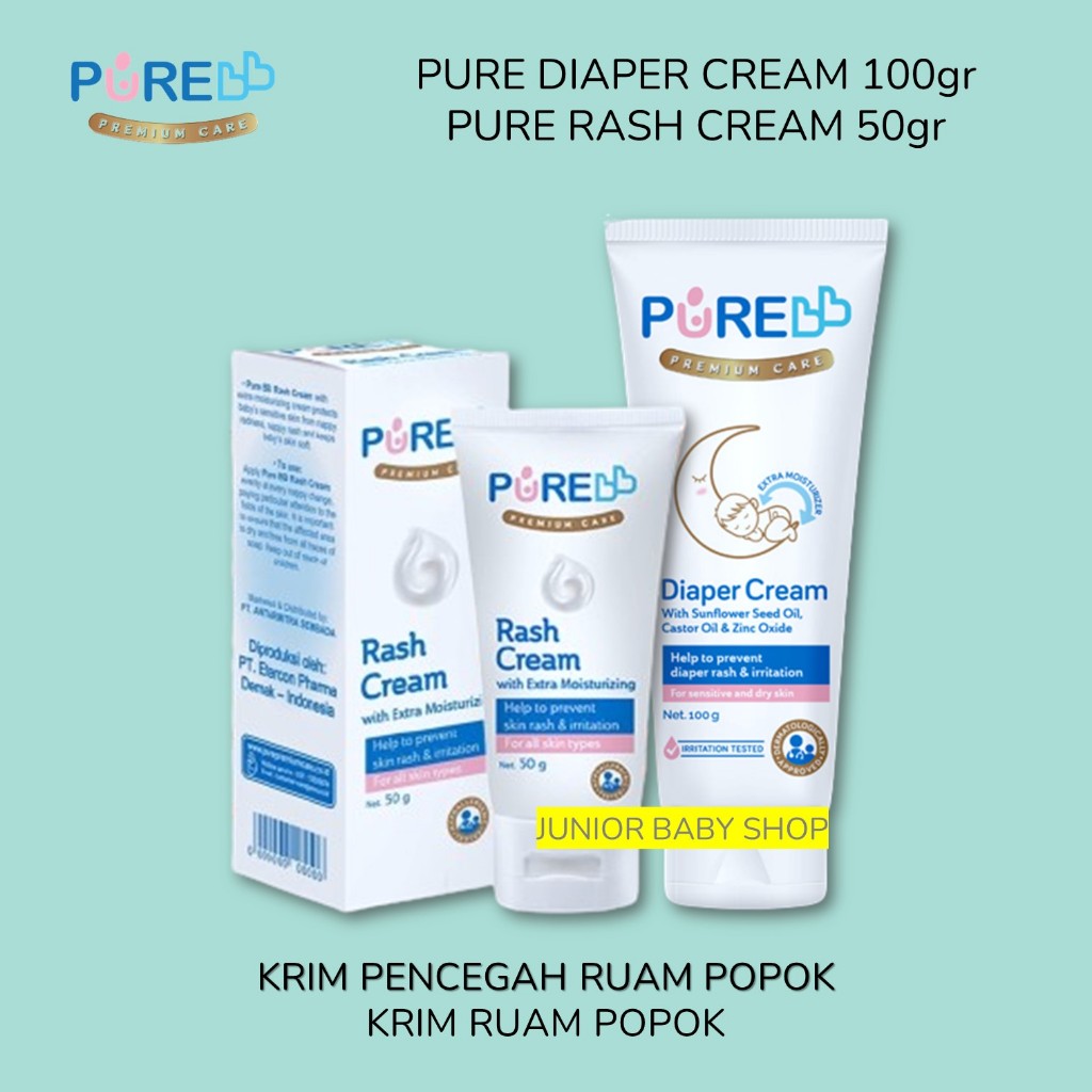 Jual PURE BB Diaper Cream 100gr - PURE BB RASH CREAM 50gr Krim Ruam ...
