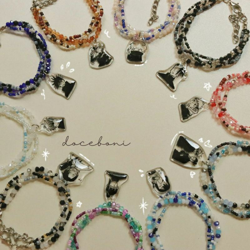 Jual jujutsu kaisen jjk bracelet | jjk beaded bracelet | yuji megumi ...