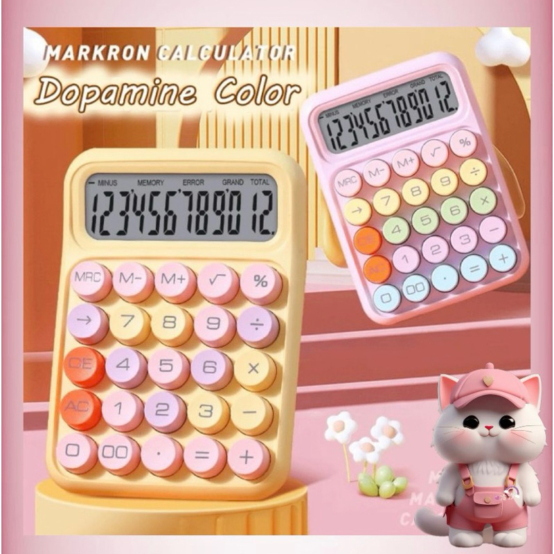 Jual Kalkulator Lucu Warna Macaron 12 Digit / Display Besar Keyboard ...