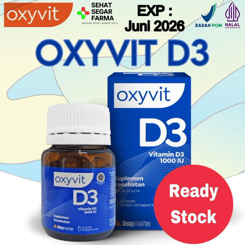Jual Oxyvit D3 60 Kapsul - Vitamin D3 1000 IU | Shopee Indonesia
