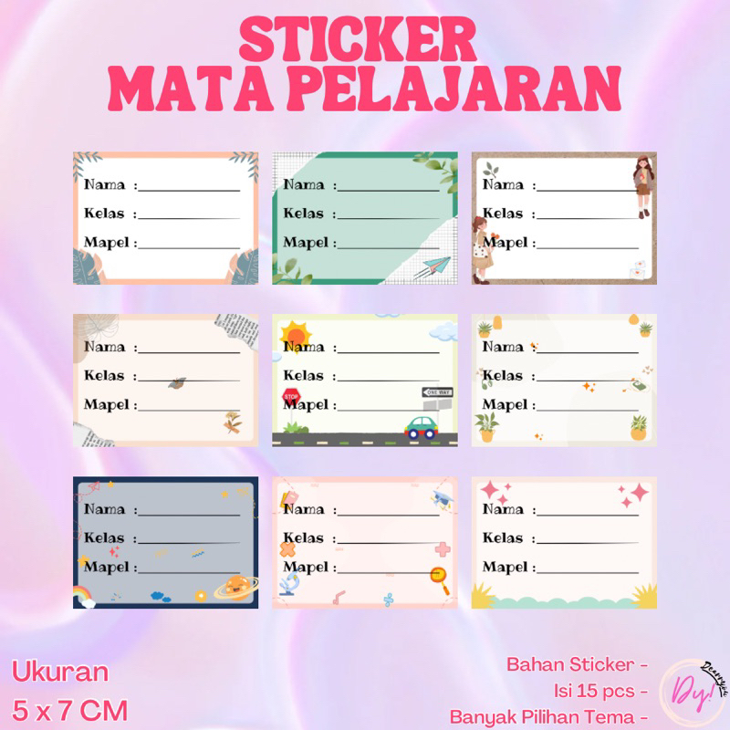 Jual Stiker Mata Pelajaran - Stiker Buku - Label Mata Pelajaran ... Jual Stiker Mata Pelajaran - Stiker Buku - Label Mata Pelajaran ...