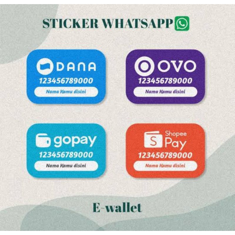 Jual sticker dana, Shopee, ovo, IM3, GOPAY, DLL | Shopee Indonesia