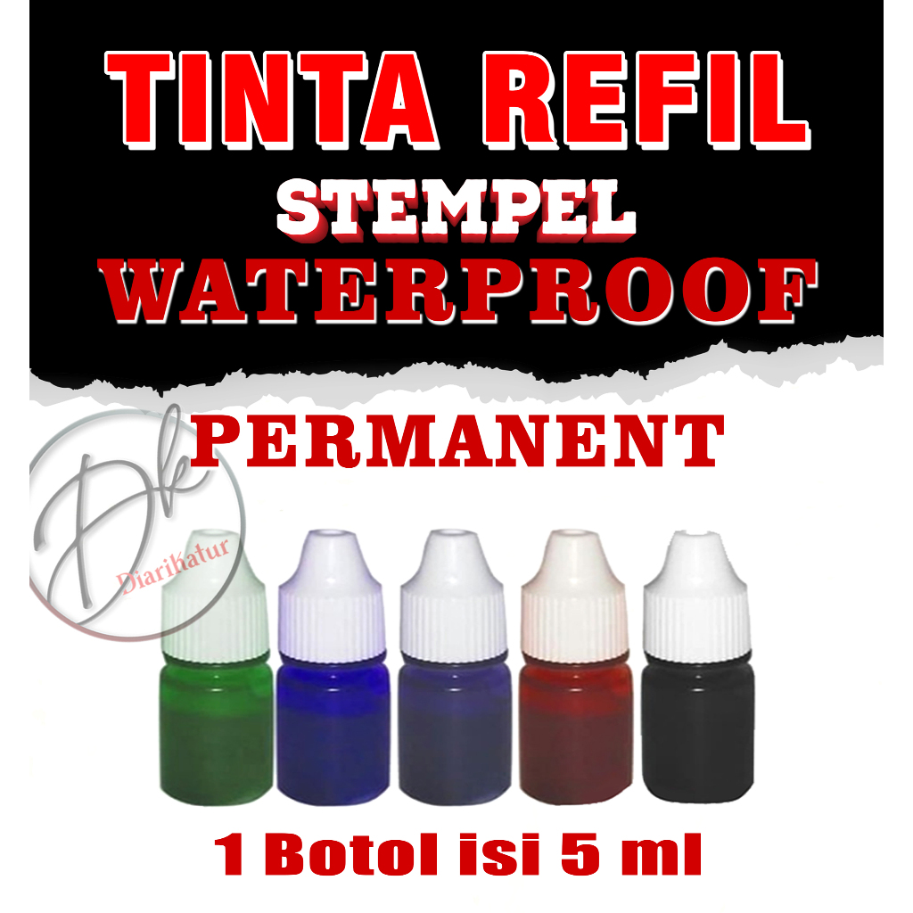 Jual Tinta Stempel Permanent Waterproof Ukuran 5 ML | Shopee Indonesia