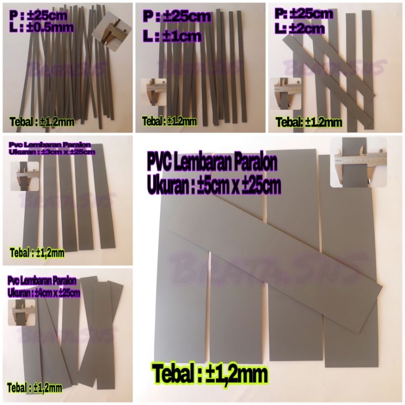 Jual PVC Lembaran Paralon Ukuran 10cm x 25cm, Tebal : ±1.5mm Bahan ...