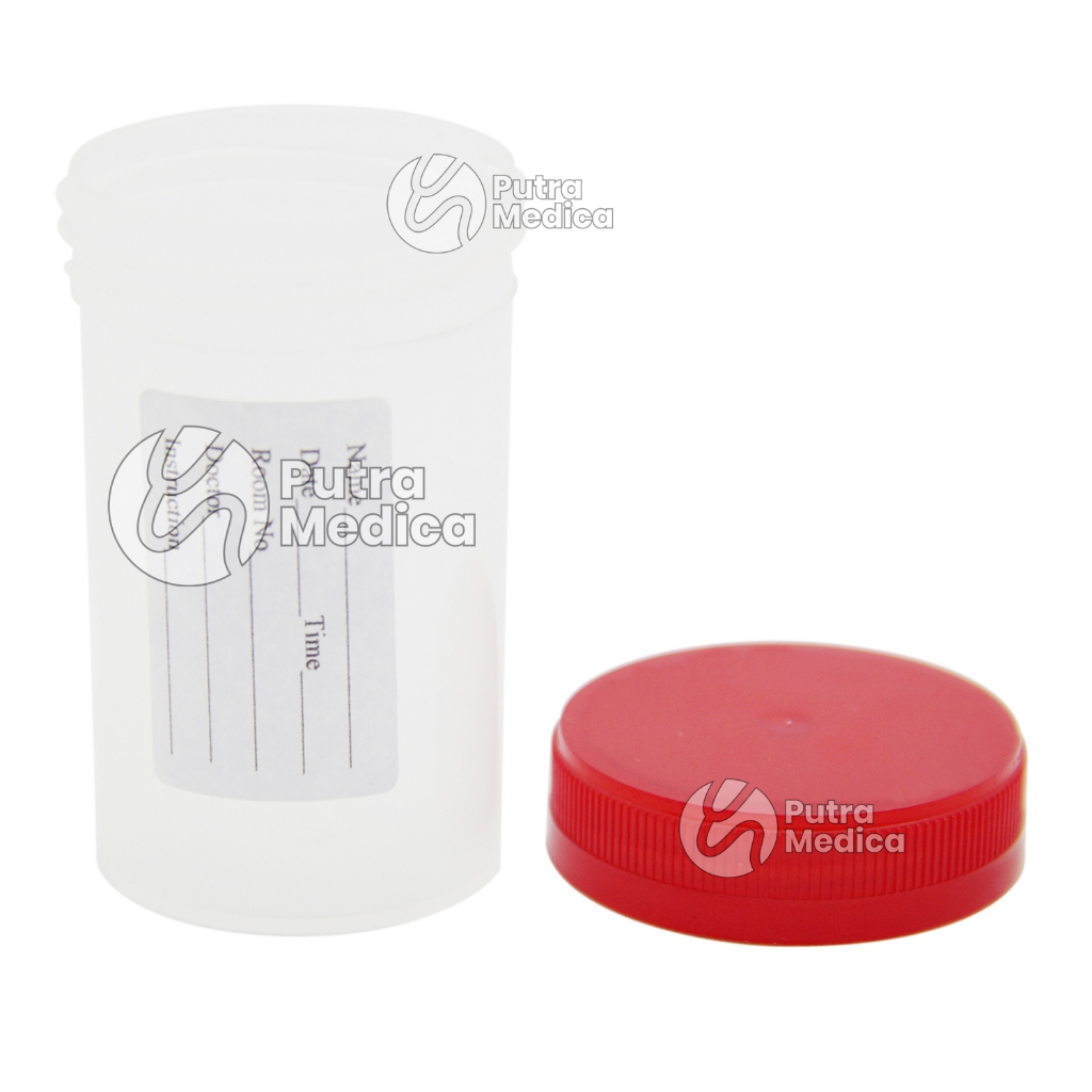 Jual Sakamed Wadah Specimen Urine 50ml - 1 Pc / Botol Cup Container ...