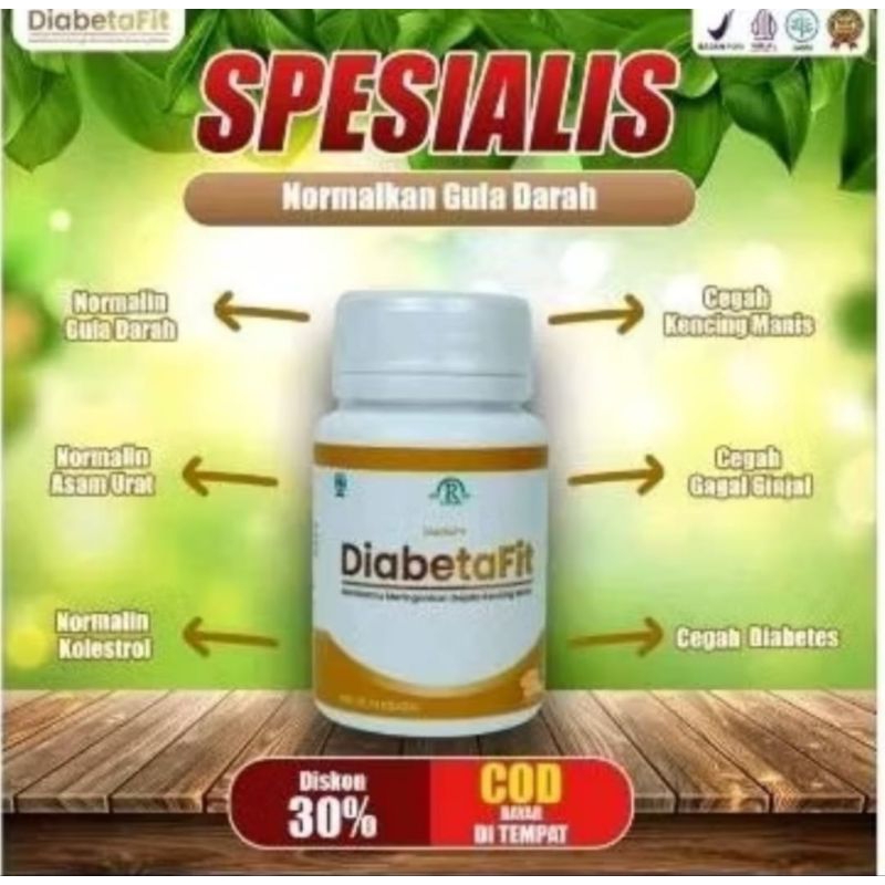 Jual DIABETAFIT Obat Diabetes Herbal 1 Botol 30 Kapsul | Shopee Indonesia