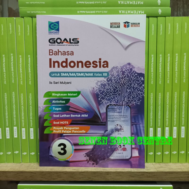 Jual Buku Soal Goals Bahasa Indonesia Kelas 3/XII 12 SMA Grafindo Kurikulum Merdeka | Shopee ...