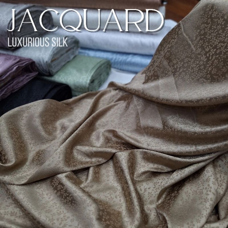 Jual KAIN JACQUARD SILK | ARMANI JACQUARD SILK | JACQUARD MEWAH SILK # ...
