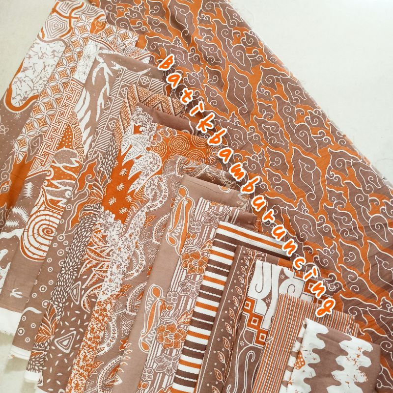 Jual Kain batik teteron rayon warna Milo teracota bahan seragam batik ...