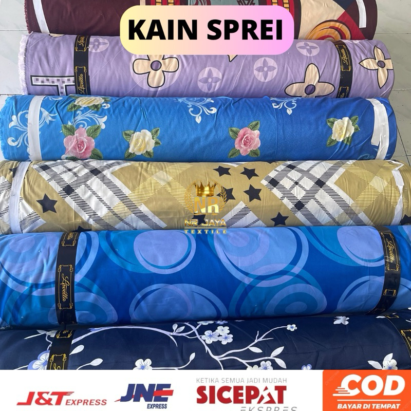 Jual kain sprei motif premium meteran per setengah meter | Shopee Indonesia