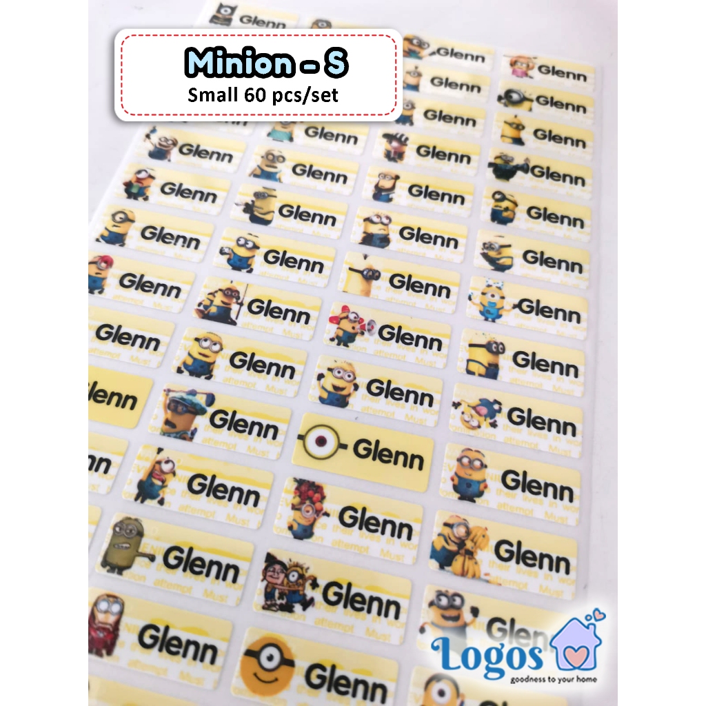 Jual Minion Sticker. Name Label Small. Stiker karakter Minion. lucu ...