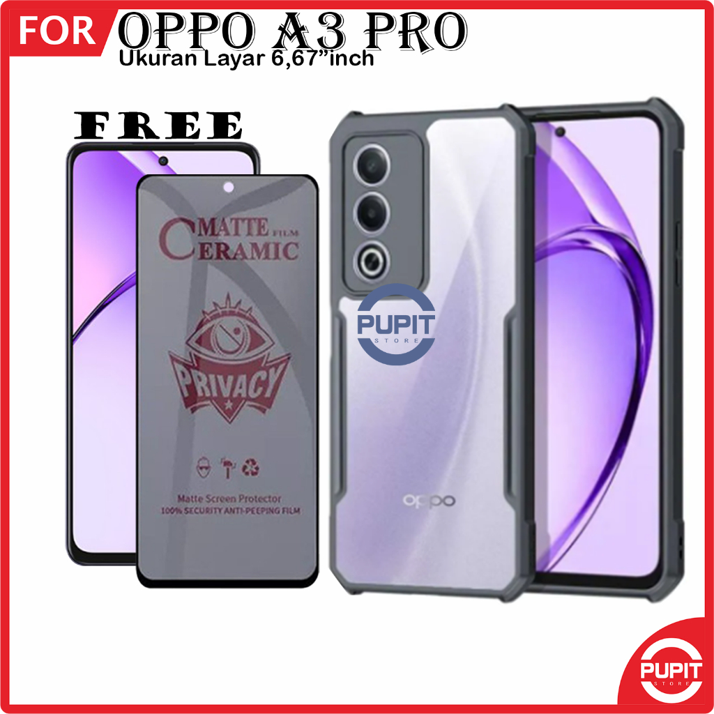 Jual Paket 2in1 Case Oppo A3 Pro A3 Pro 5g Softcase Shockproof Protect ...