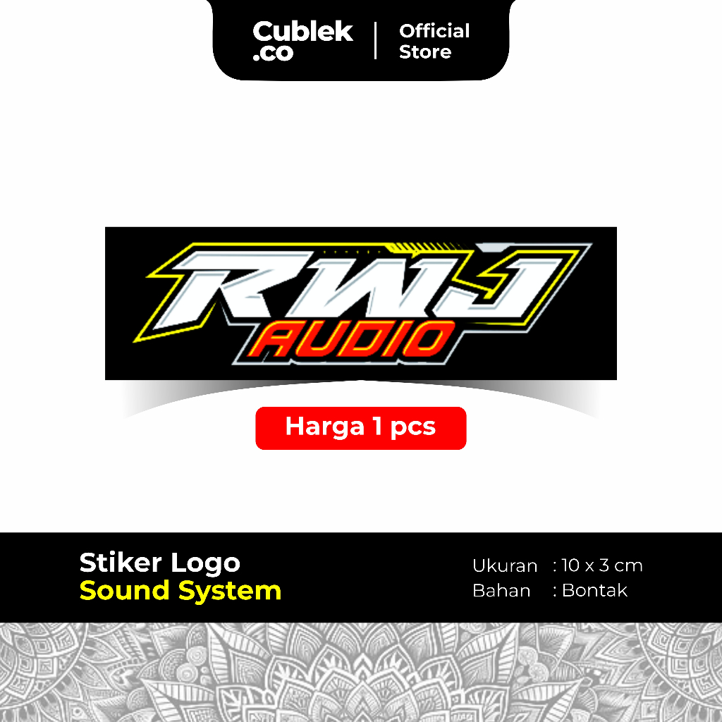 Jual Stiker Sound System RWJ AUDIO (Bahan Bontak) | Shopee Indonesia