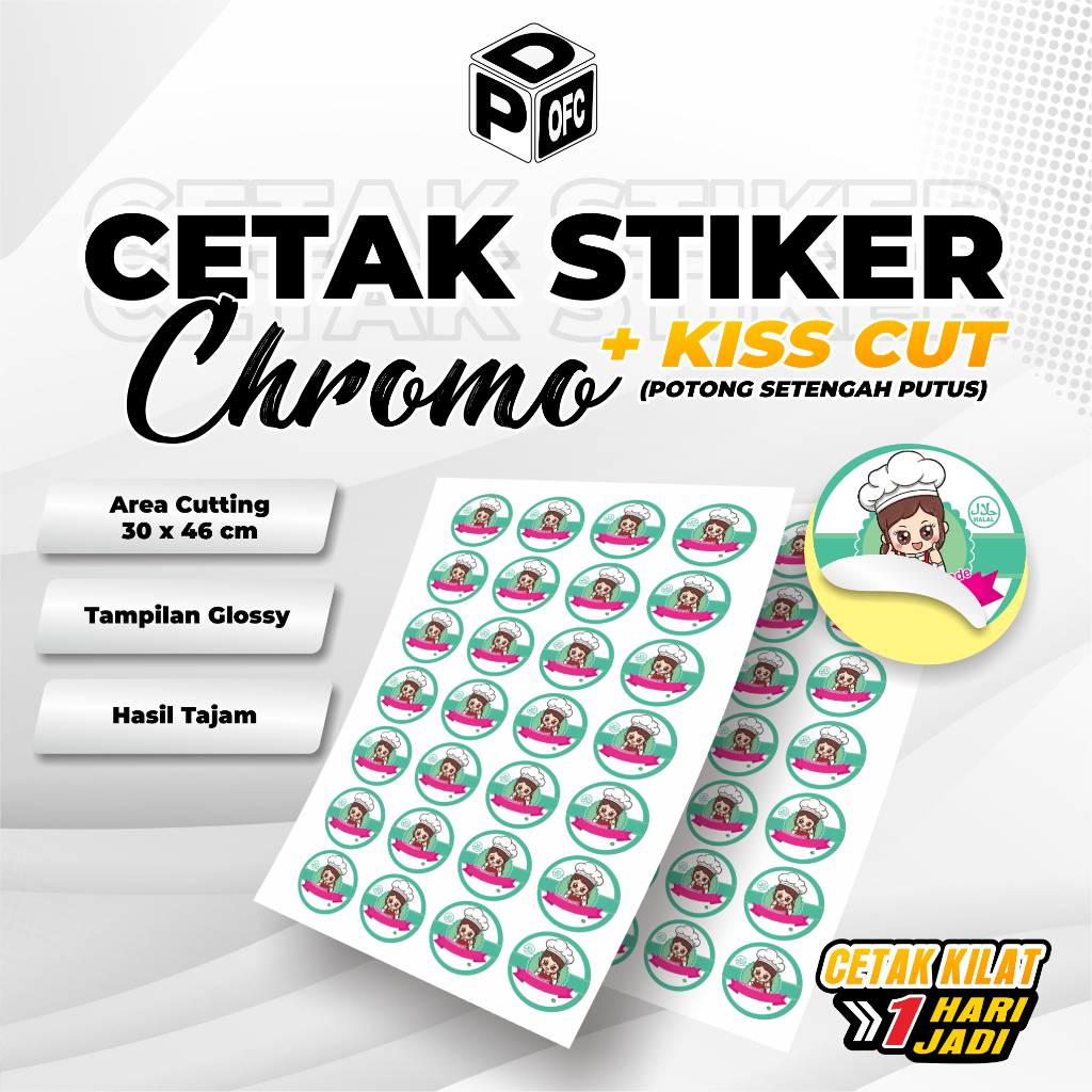 Jual CETAK STIKER A3+ CROMO KISS CUT | STIKER CUTTING SETENGAH PUTUS ...