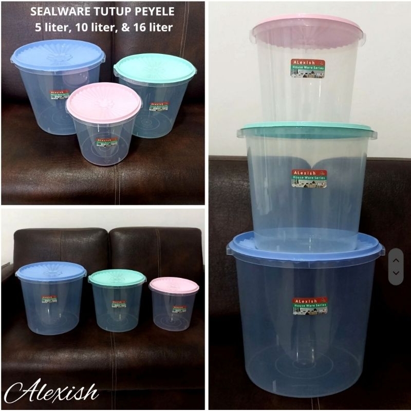 Jual Alexish: (6 pcs) Toples peyele 5 liter/ 10 liter / 16 liter / Alexish toples kerupuk ...