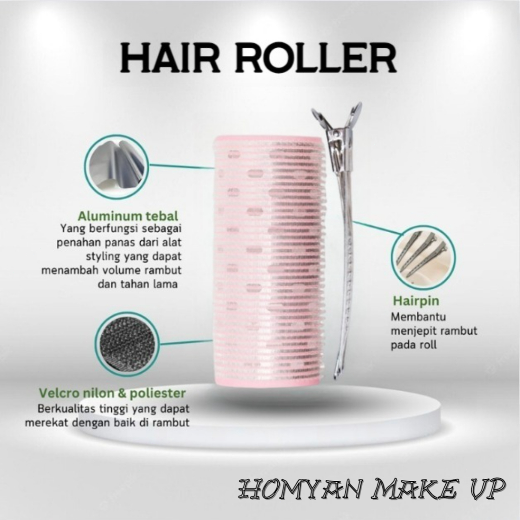 Jual [COD&Ready Stock]ROLL RAMBUT JUMBO DENGAN JEPIT - 12cm - Ceramic ...