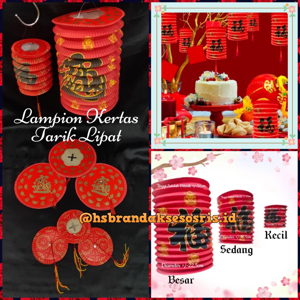 Jual LAMPION TARIK MOTIF FU HOK / LAMPION KERTAS FESTIVAL KUE BULAN ...