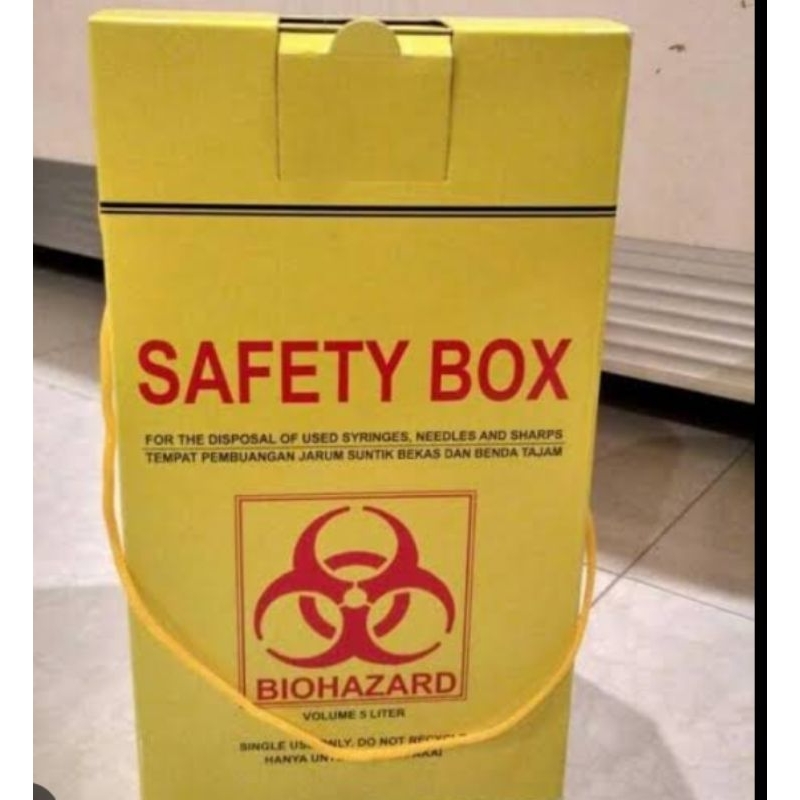 Jual JUAL Safety Box / Kotak Sampah Medis / Limbah Medis / Biohazard | Shopee Indonesia