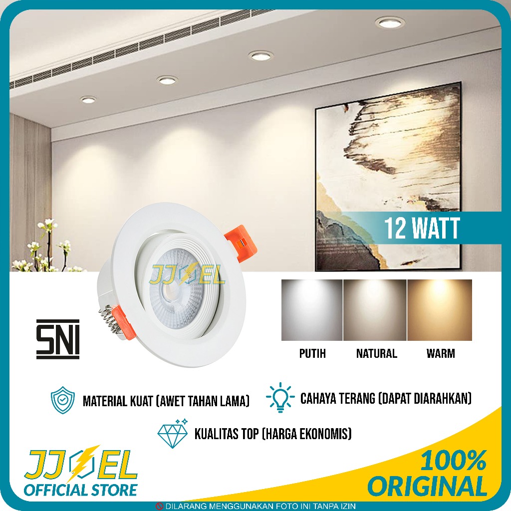 Jual Lampu Downlight Sorot LED Plafon 12W Spotlight 12 Watt 220V | Shopee Indonesia