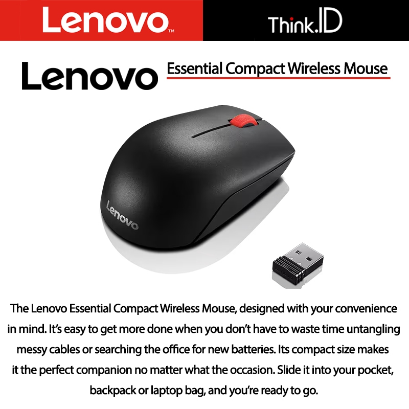 Jual Lenovo Essential Compact Wireless Mouse 4Y50R20864 | Shopee Indonesia
