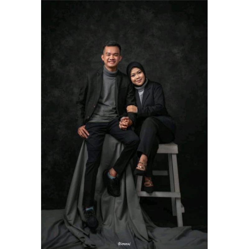 Jual Background Backdrop Layar Latar Foto Studio Abstrak Hitam Couple ...