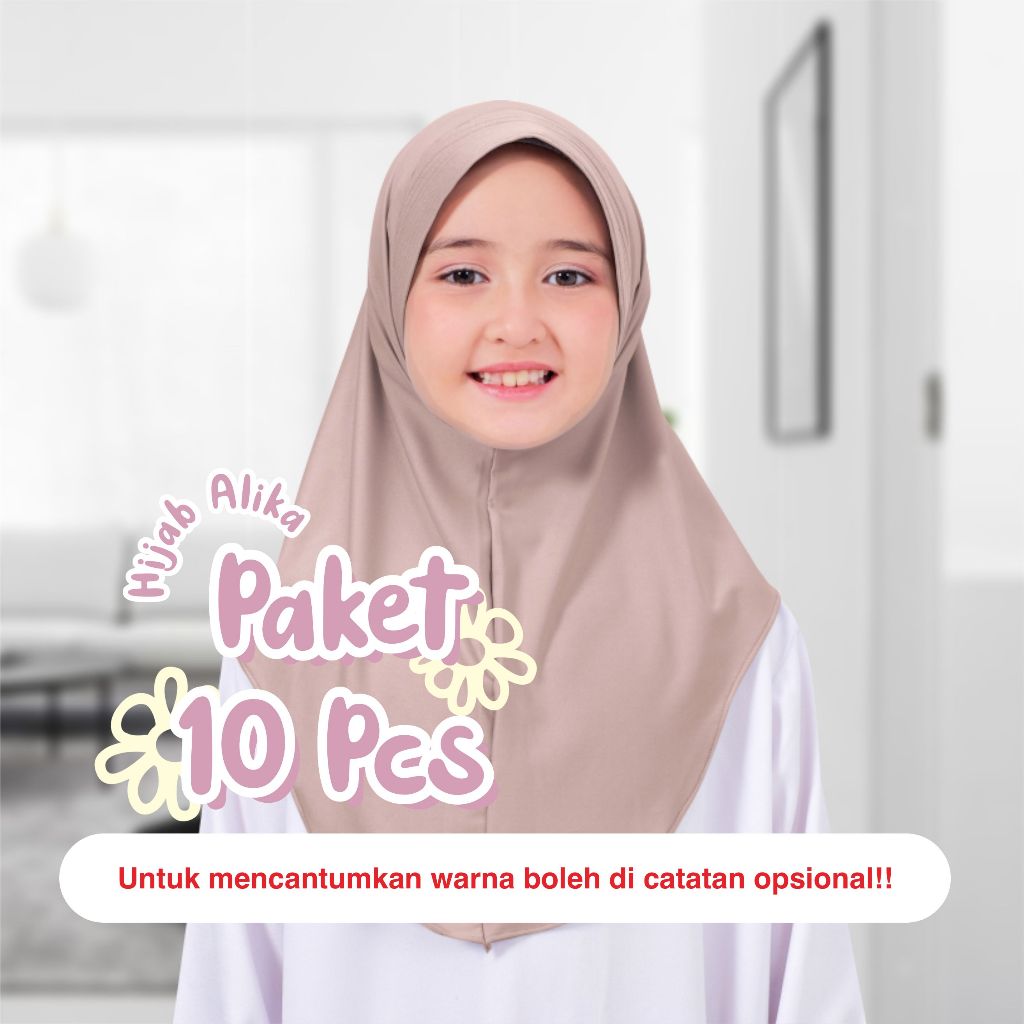 Jual Paket Usaha Hijab Anak Alika 10pcs Kerudung Anak Instan Jilbab Anak Jersey By ...