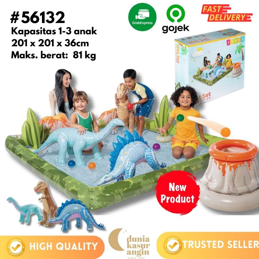 Jual DuniaKasurAngin - INTEX 56132 Jurassic Play Center Kolam Renang ...