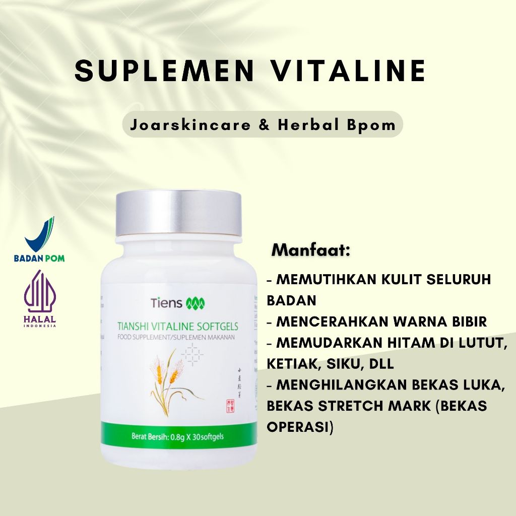 Jual Pemutih Kulit (VITALINE SOFTGEL ) Membantu Mencerahkan kulit dan Glowing 100% Original ...