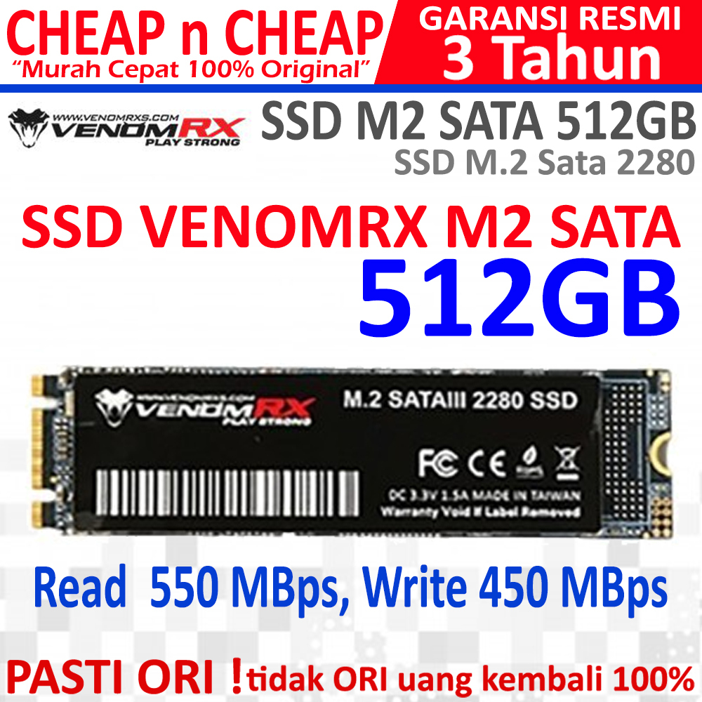 Jual VenomRX M2 Sata 512GB SSD M.2 Sata 2280 Venom RX 512 GB | Shopee ...
