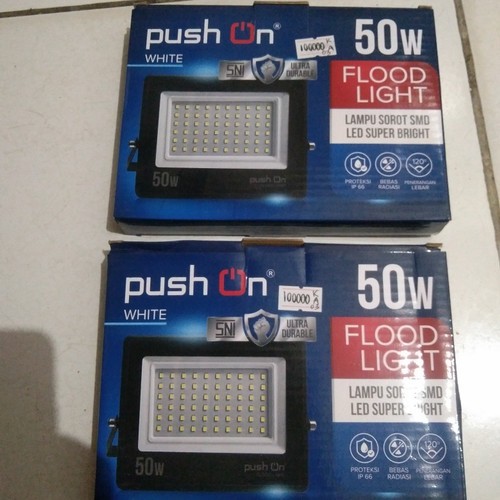 Jual Lampu sorot PUSH ON LED 50 Watt flood light | Shopee Indonesia