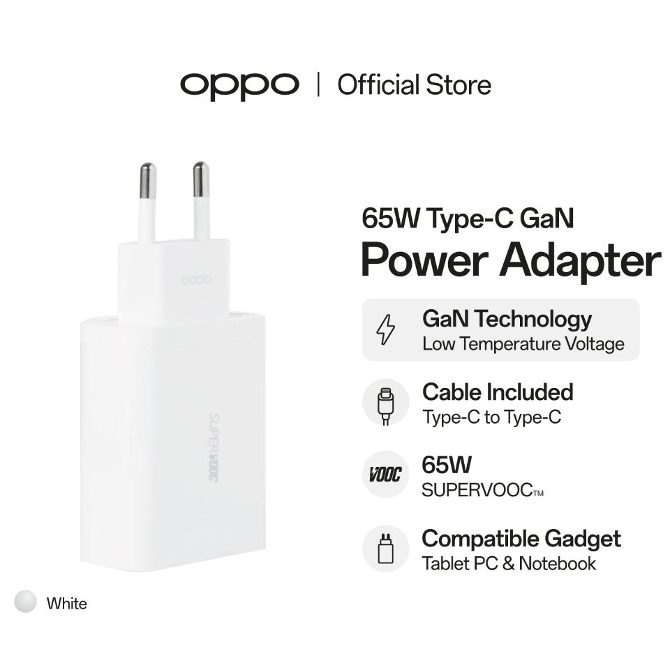 Jual Power Adapter 65W GaN SUPERVOOC | Shopee Indonesia