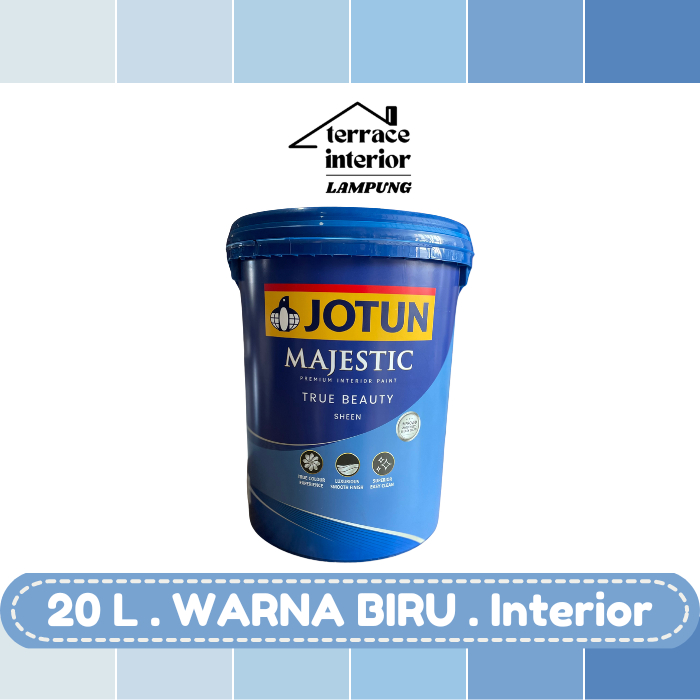 Jual Cat Tembok Majestic Sheen Interior Jotun warna Biru 20 L | Shopee ...