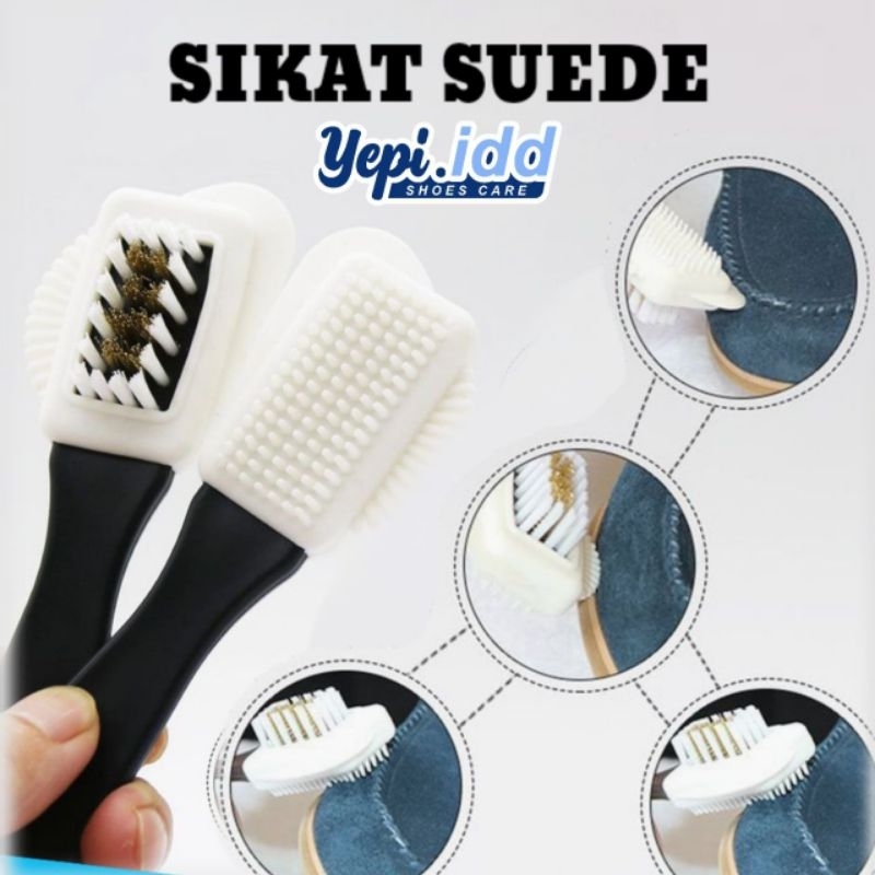 Jual Suede Brush Sikat Suede - Sikat Sepatu 4 IN 1 - Sikat Sepatu Multi ...