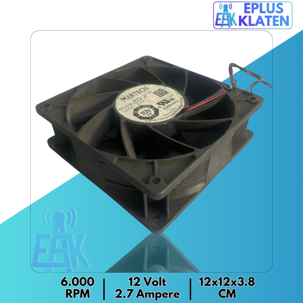 Jual Kipas DC 12CM 12V 2.7A Fan Server Original Cooler Antminer S19 ...