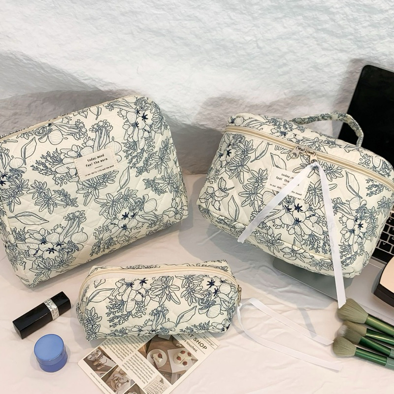 Jual Korean Flower Makeup Pouch Tempat Pensil Dompet Bunga Aesthetic ...
