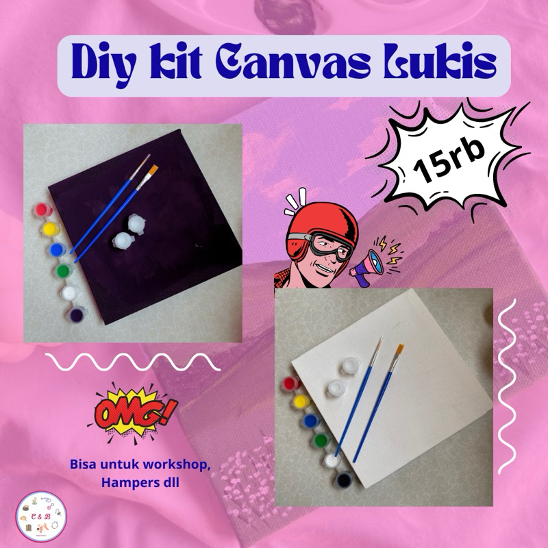 Jual DIY KIT CANVAS LUKIS | CANVAS LUKIS | SATU SET MELUKIS | PAKET ...