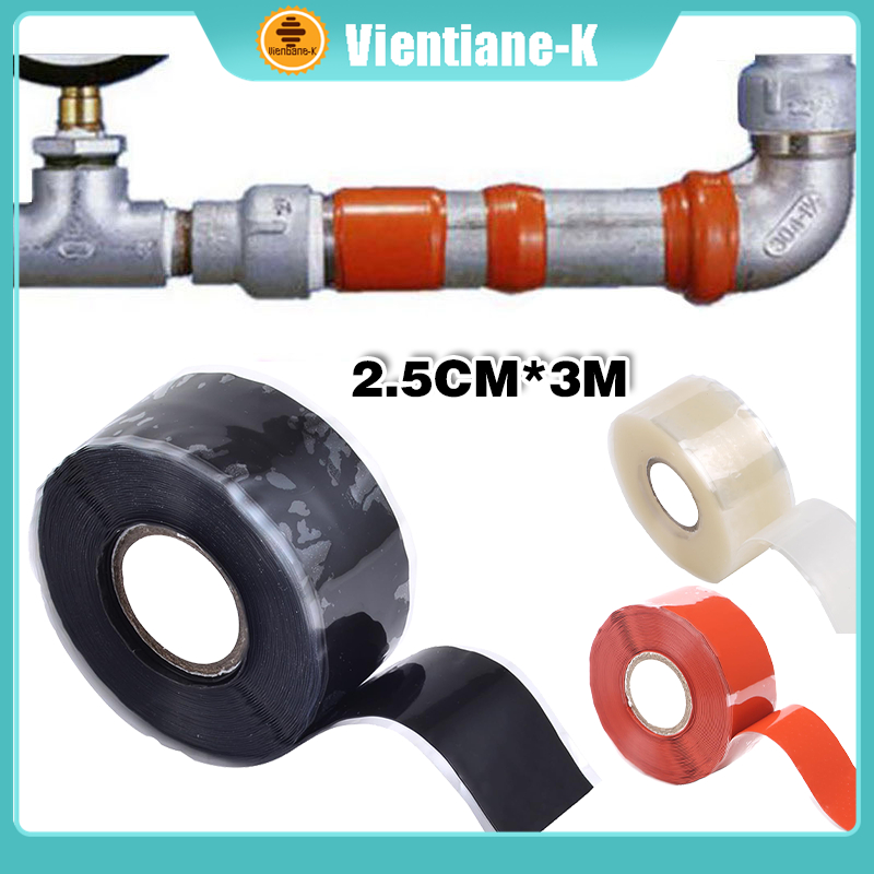 Jual 3 Meter Lakban Isolasi Pipa Ledeng Anti Bocor Waterproof Tape Pipa ...