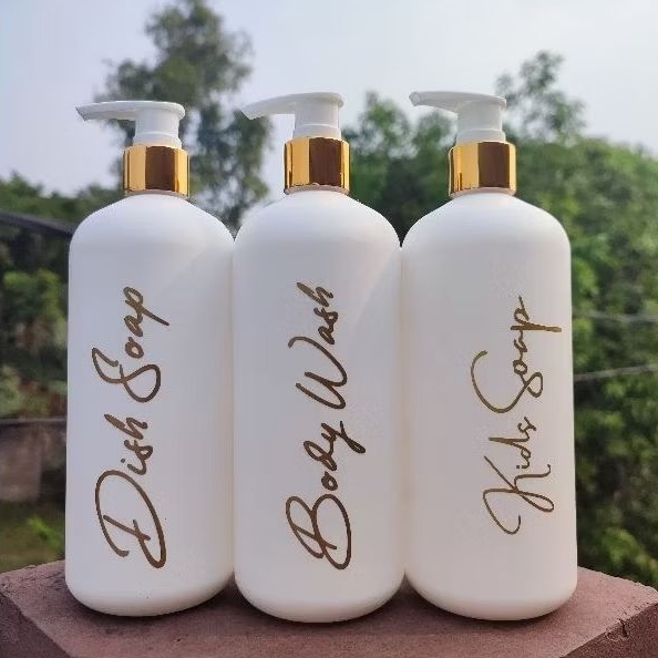 Jual BOTOL SABUN MANDI PUMP AESTHETIC BLACK GOLD BOTOL REFIL SABUN ...