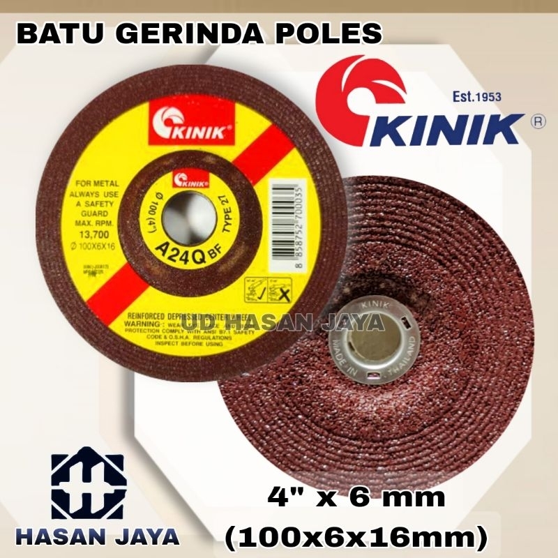 Jual Mata Gerinda Poles KINIK 4" Inch x 6 mm / Batu Gurinda Asah Poles ...