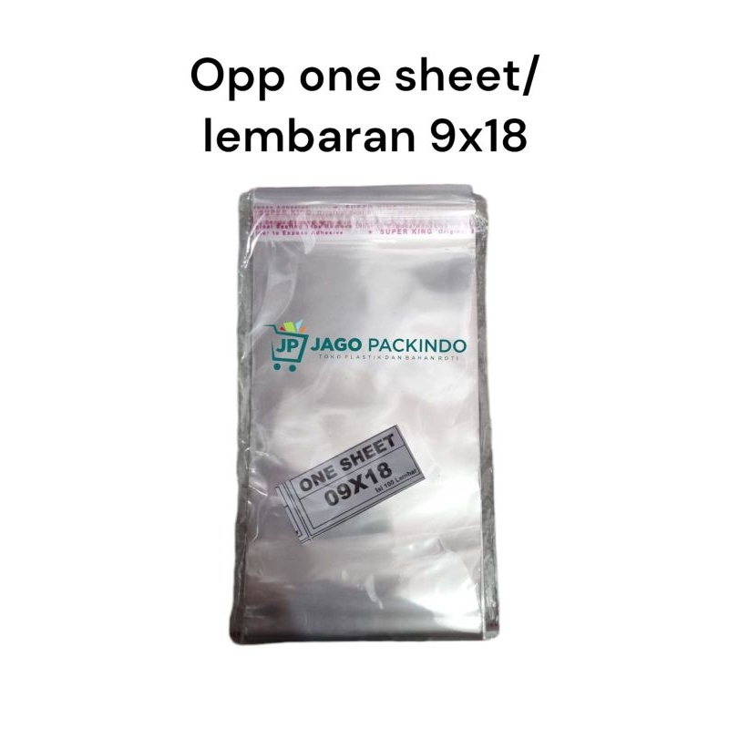 Jual PLASTIK OPP LEMBARAN PLASTIK ONE SHEET PLASTIK KUE UKURAN 9×18 ...