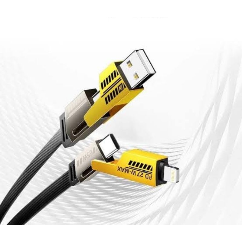 Jual KABEL DATA 4IN1 65W FAST CHARGING 6A CHARGER 4 IN 1 TYPE C USB IOS ...