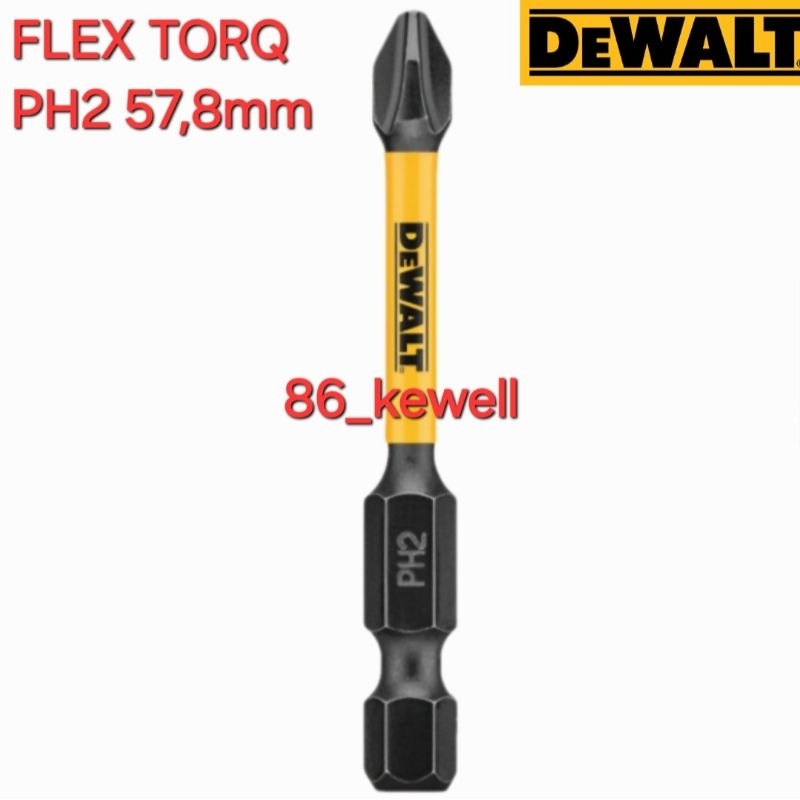 Jual Mata obeng Dewalt PH2 flex torq panjang 57,8mm | Shopee Indonesia