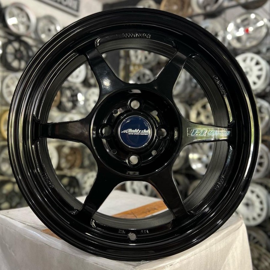 Jual velg P1 racing R15 lebar 6,5 ET 40 velg ring 15 brio mobilio ignis ...