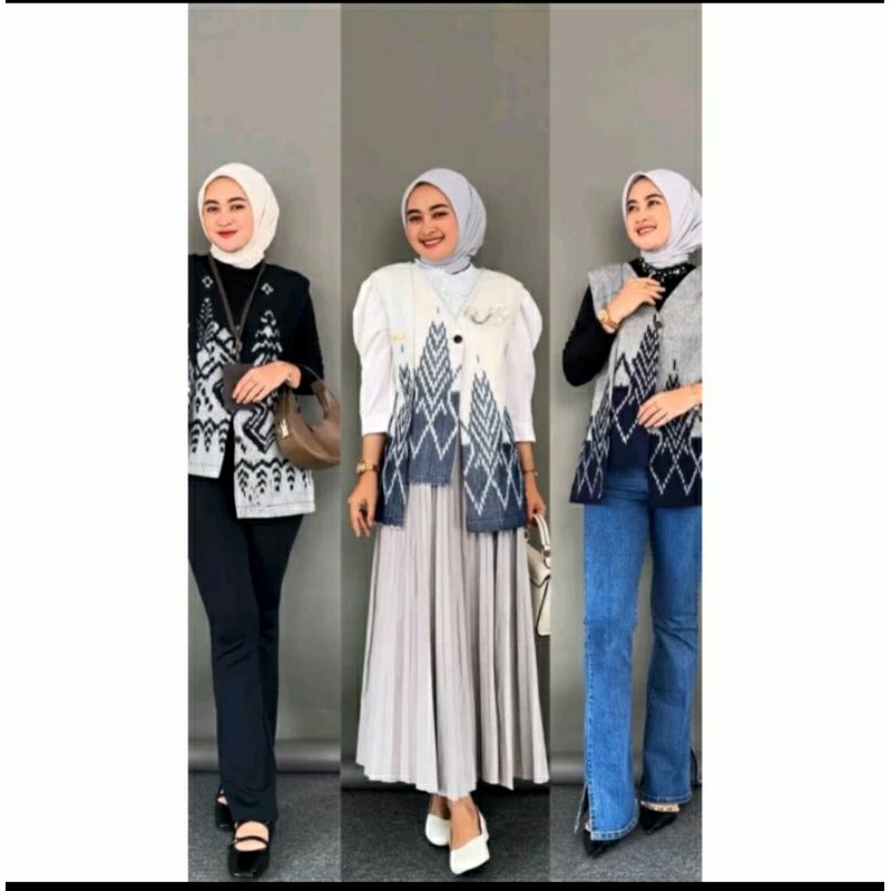 Jual VEST TENUN SALWA ENTIK - OUTER KANTOR - ROMPI TENUN - OUTER TENUN ...